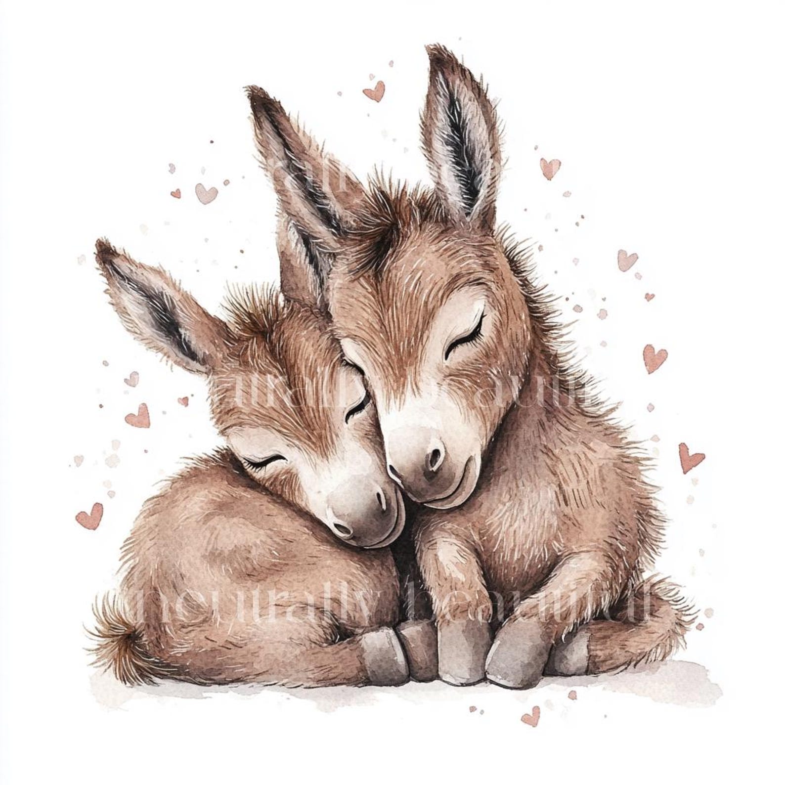 10 X Donkeys & Hearts Clipart Bundle - High Quality Jpgs - Romantic ...