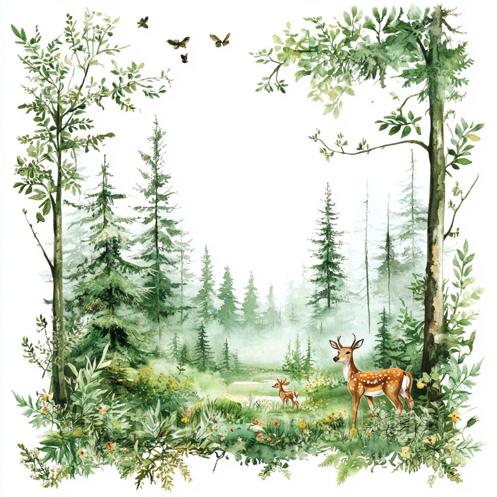 20 X Forest Woodland Animals Themed Borders & Edges Downloadable ...