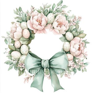 10 X Easter Floral Wreaths Clipart Bundle, High Quality JPG Instant ...