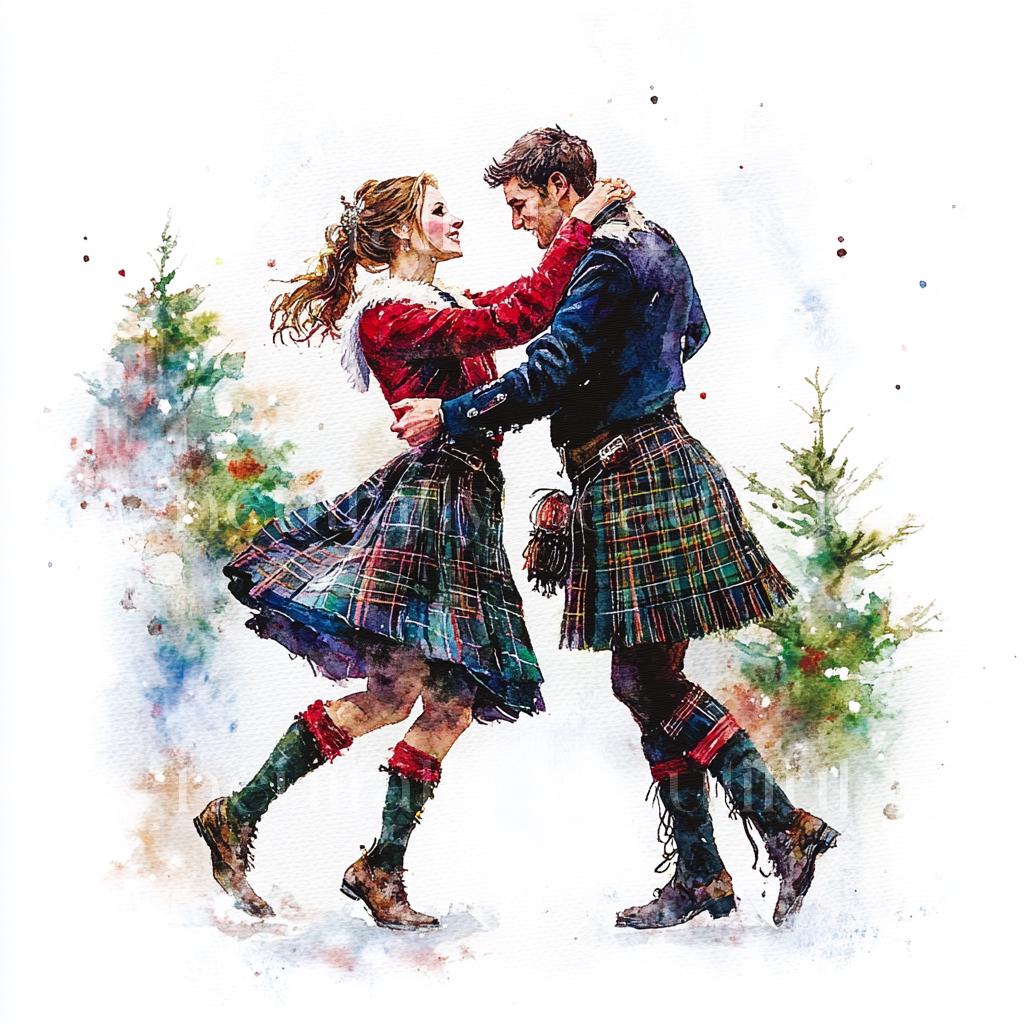 10 X Highland Dancers Clipart Bundle - High Quality Jpgs - New Year's ...