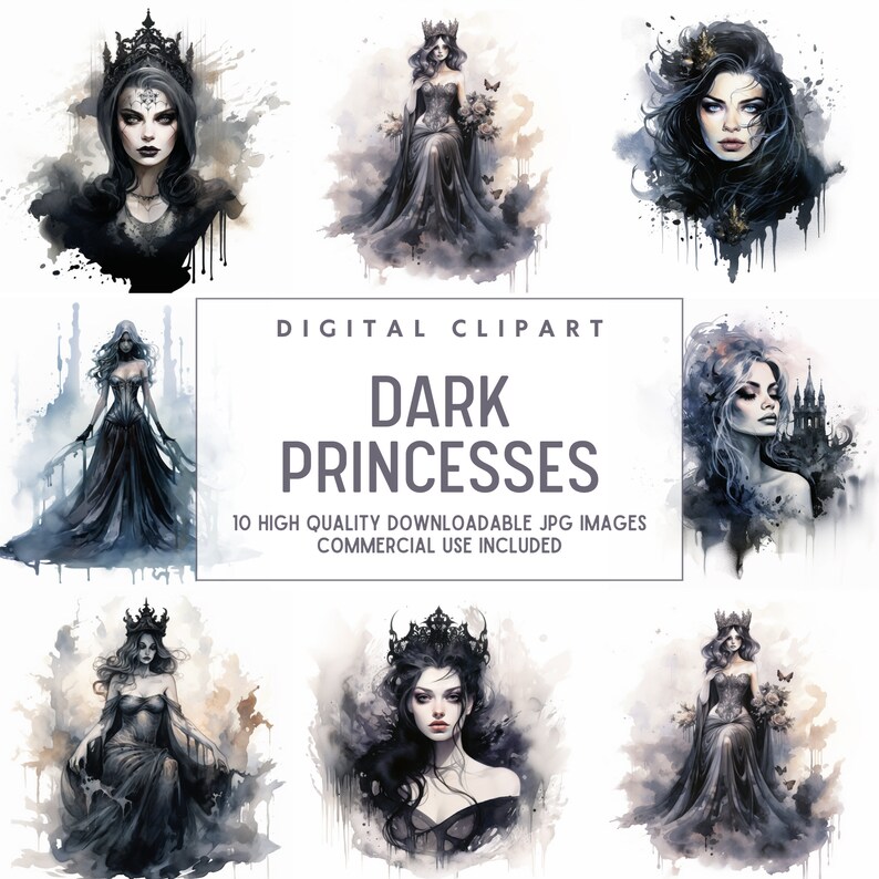 Dark Princess Portraits - 10 High Quality Downloadable Jpgs - Halloween ...