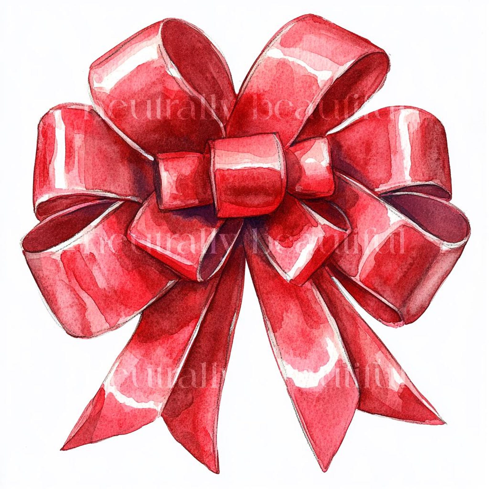 15 X Pretty Christmas Bows Clipart - High Quality Jpgs - Holidays Gift ...