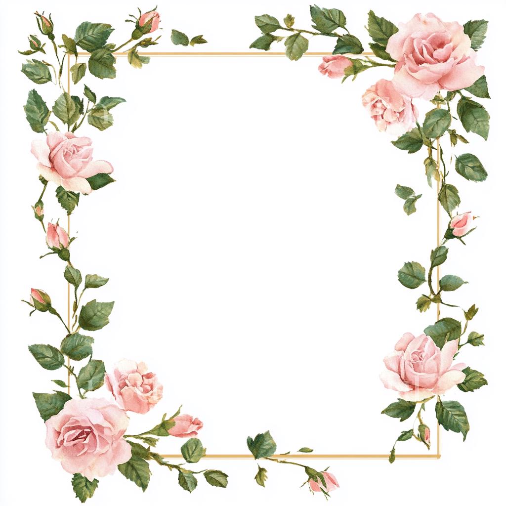 20 X Roses & Gold Frames Clipart Bundle - High Quality Jpgs ...