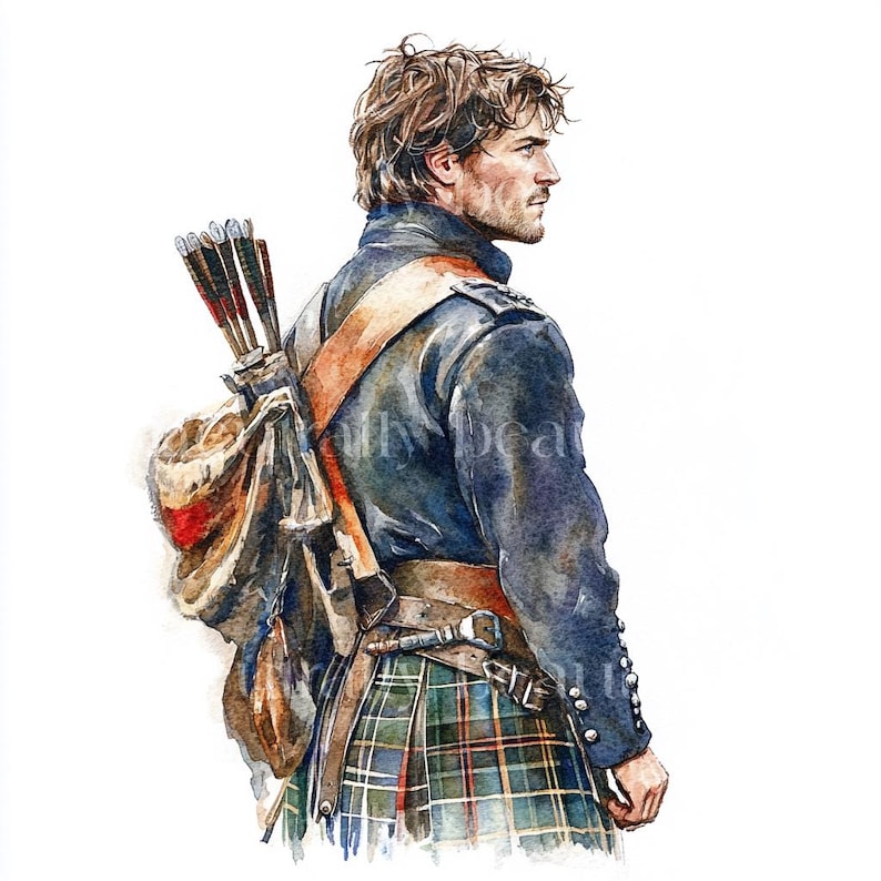 10 X Highland Men in Kilts Clipart Bundle - High Quality Jpgs ...