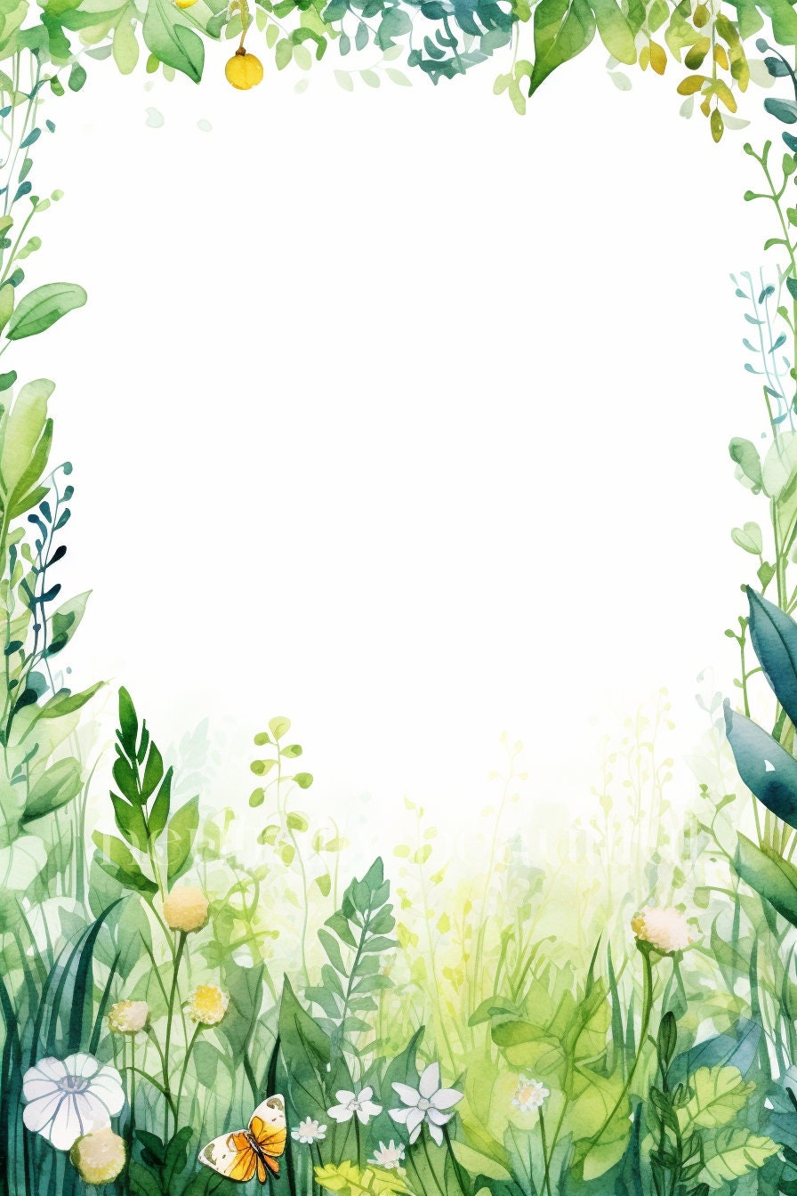 20 X Forest Themed Borders & Edges Downloadable Papers - Watercolour ...