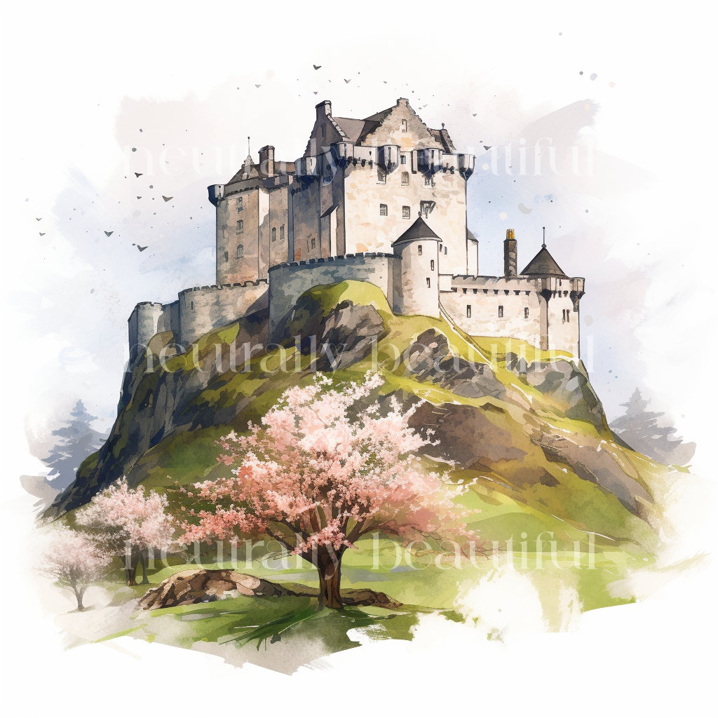 10 Beautiful Castles Clipart, Fairytale Castles, High Quality ...