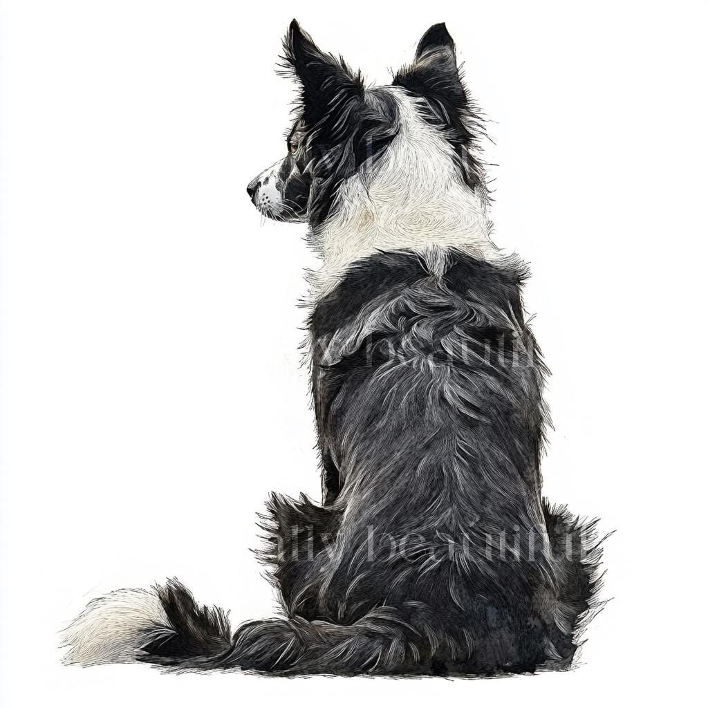 18 X Border Collie Clipart Bundle - High Quality JPG Watercolour ...