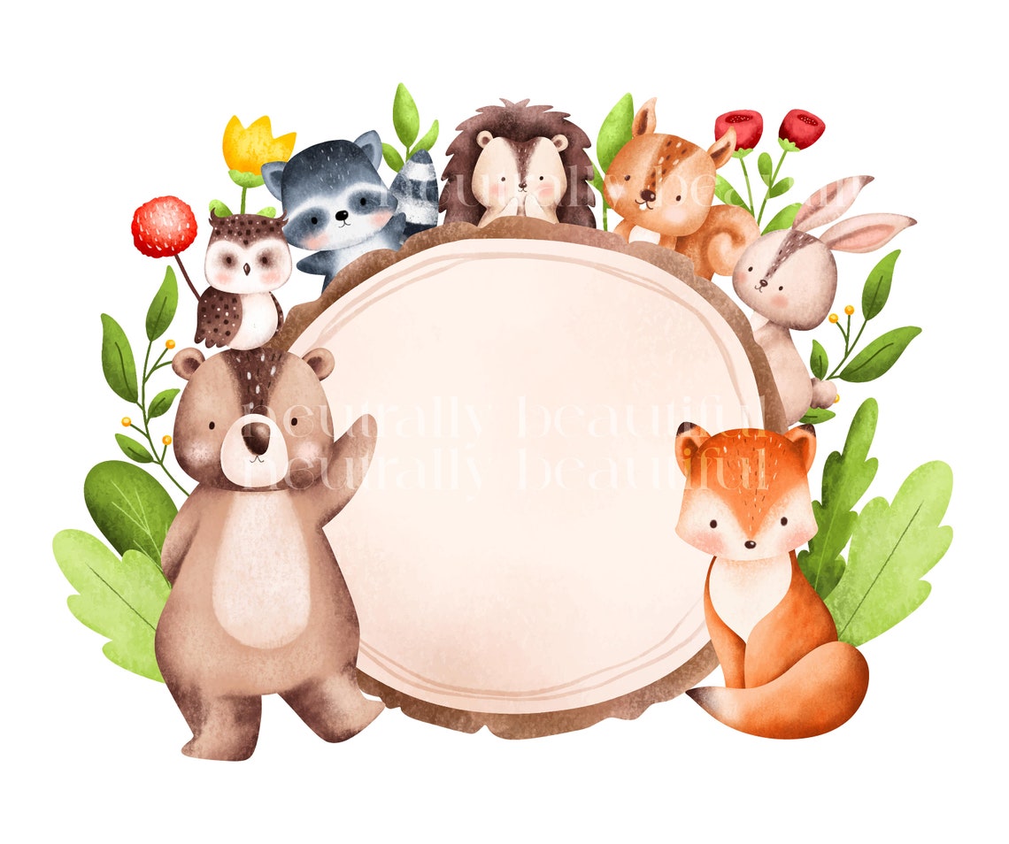 Baby Woodland Animal Clipart - High Quality JPG/PNG Downloads ...