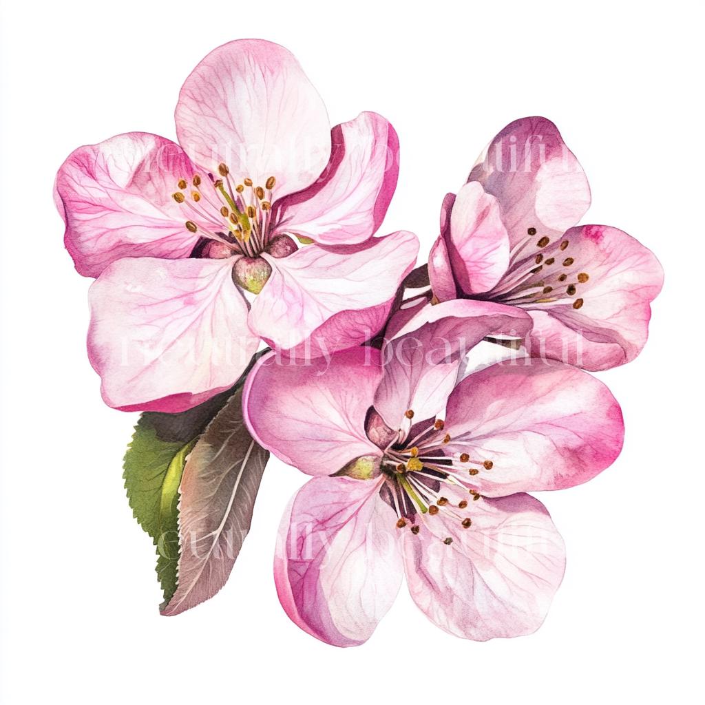10 X Apple Blossom Clipart Bundle - High Quality Jpgs - Floral ...