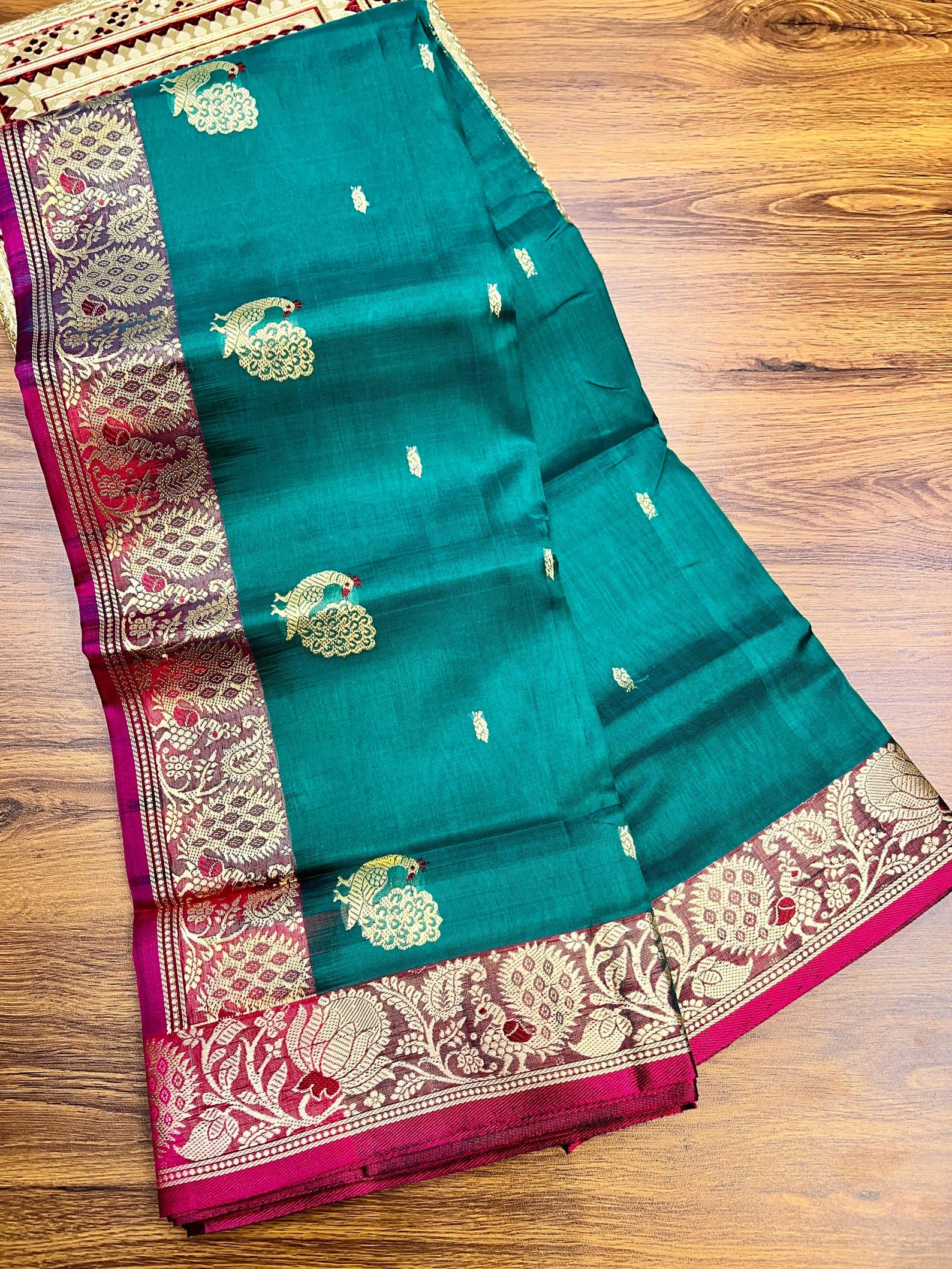 Peshvai Paithani Saree/ Dagina Silk - Etsy