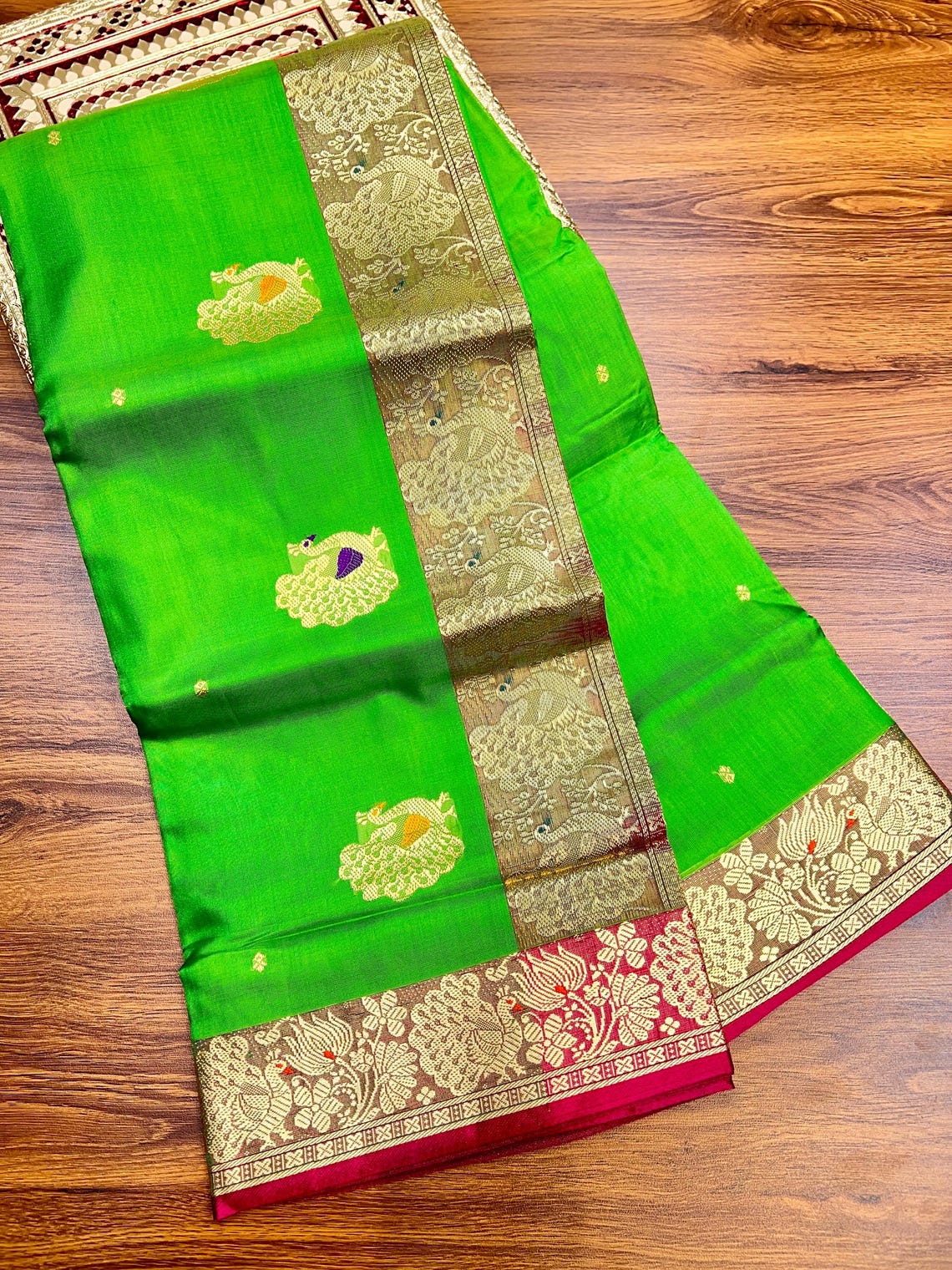 Peshvai Paithani Saree/ Dagina Silk - Etsy