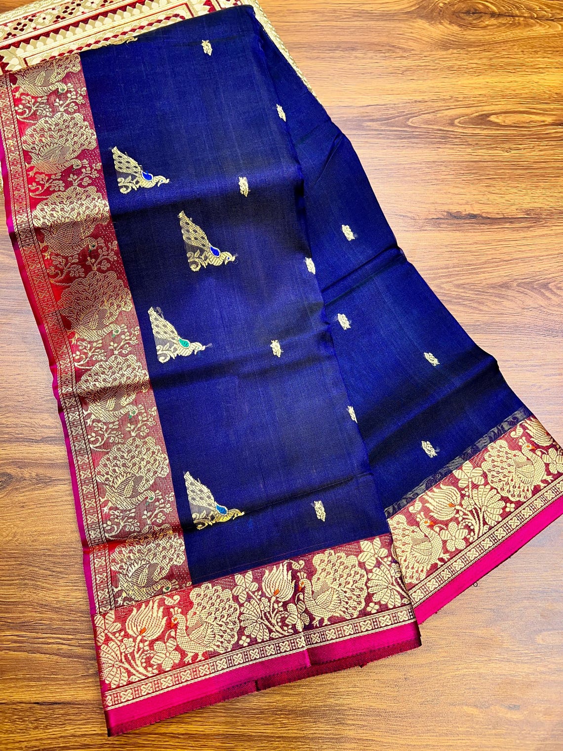 Peshvai Paithani Saree/ Dagina Silk - Etsy