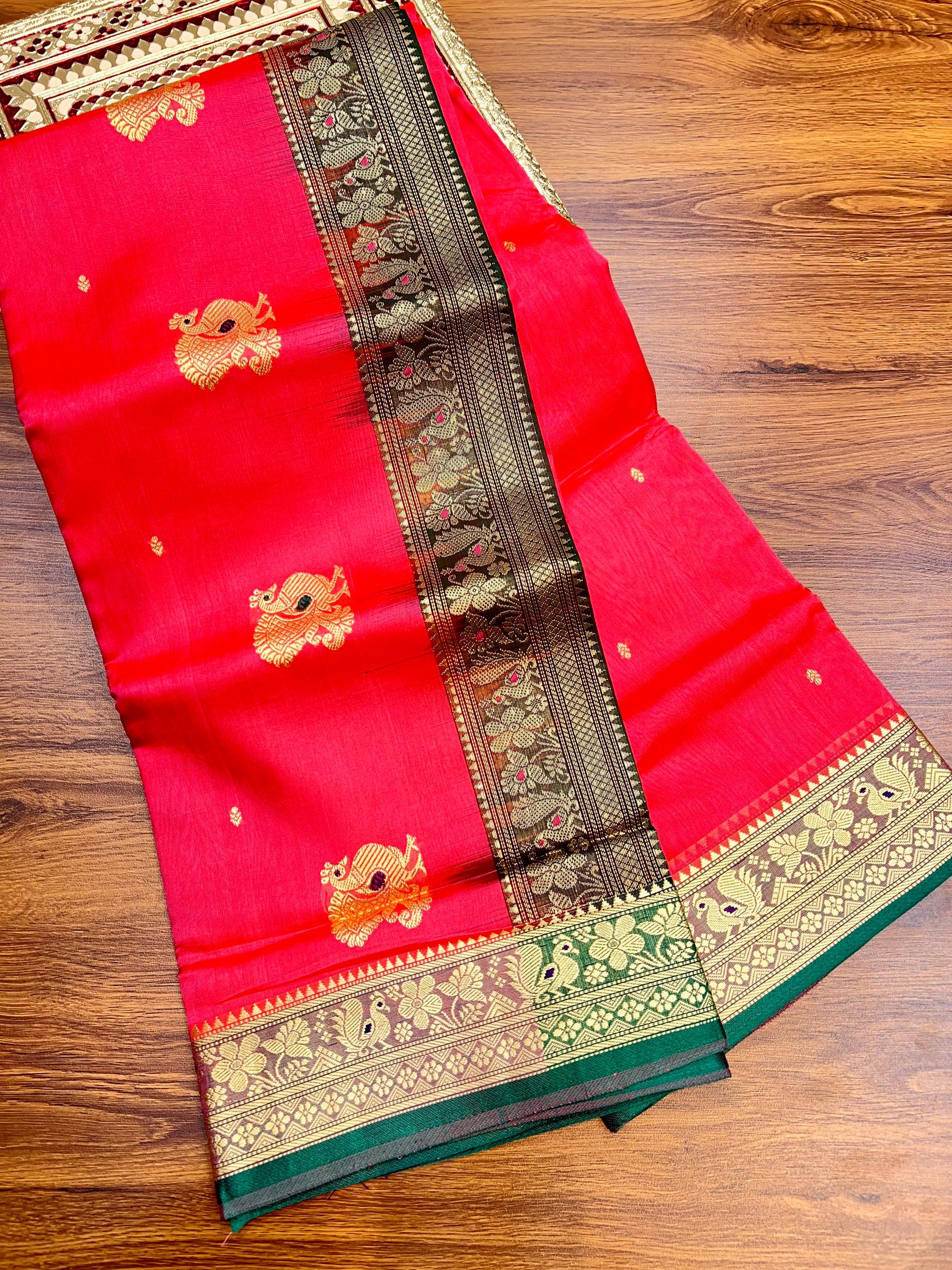 Peshvai Paithani Saree/ Dagina Silk - Etsy