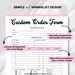 Custom Order Form Editable | Purchase Order Form Template | Printable ...