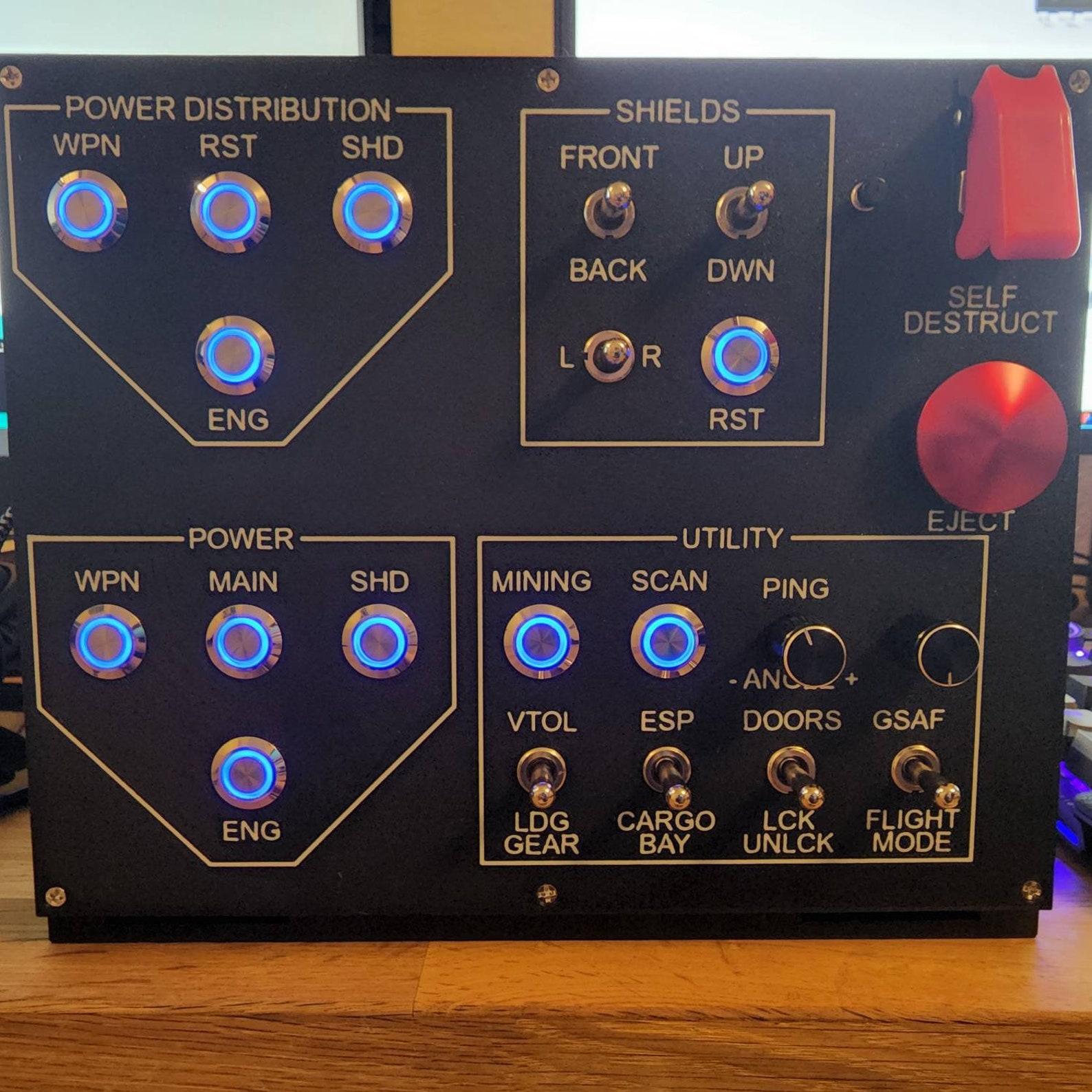 Star Citizen Button Box Space Simulator Switch Panel PC - Etsy