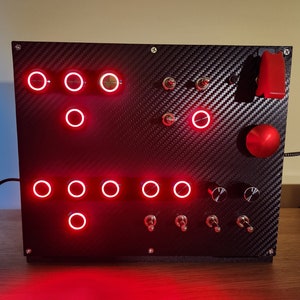 Curasim Controls Star Citizen Button Box Full-metal LED Illuminated ...