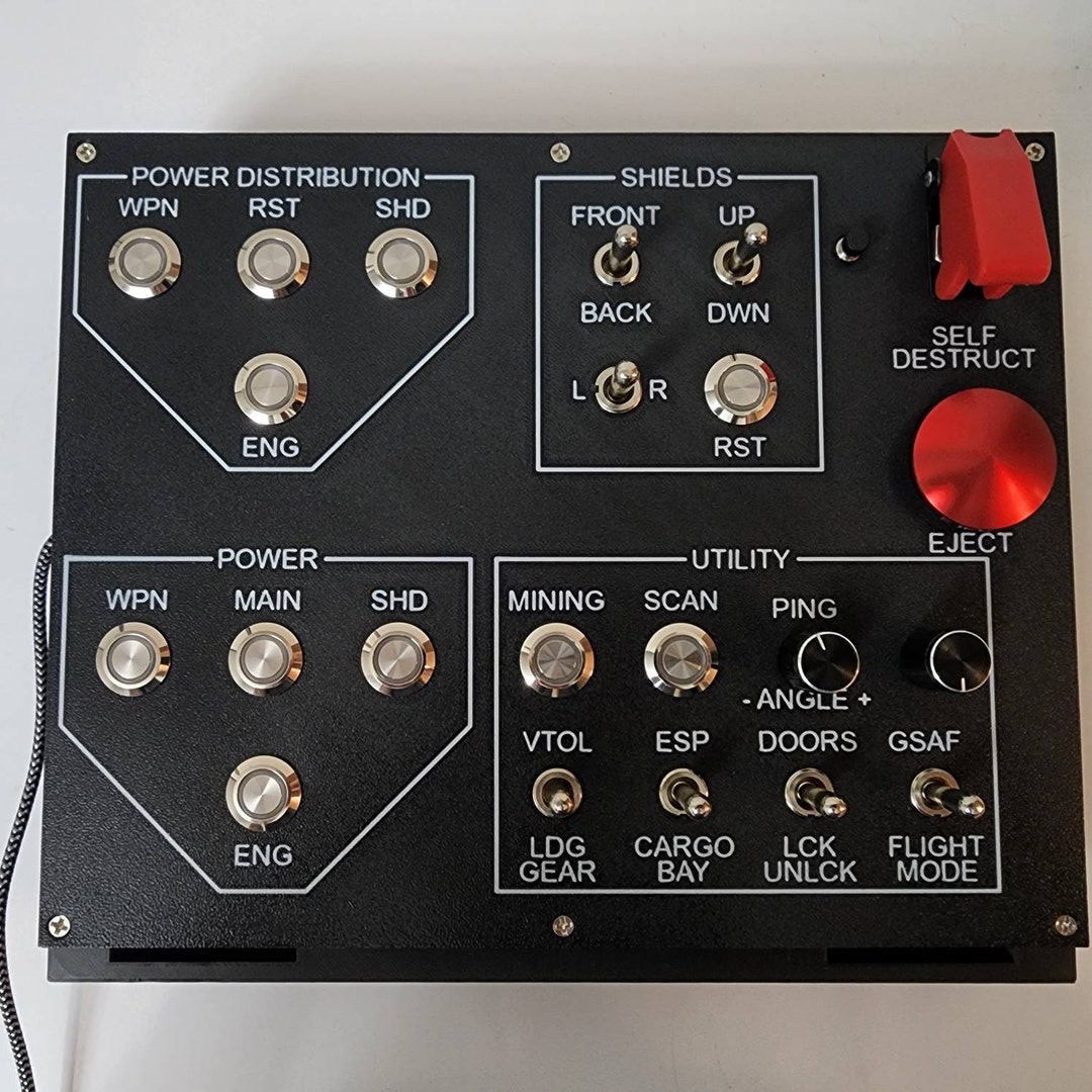 Star Citizen Button Box Space Simulator Switch Panel Pc Etsy Canada