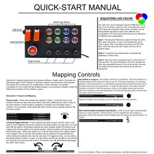 Curasim Controls Sim Racing Button Box Full-metal RGB Illuminated ...
