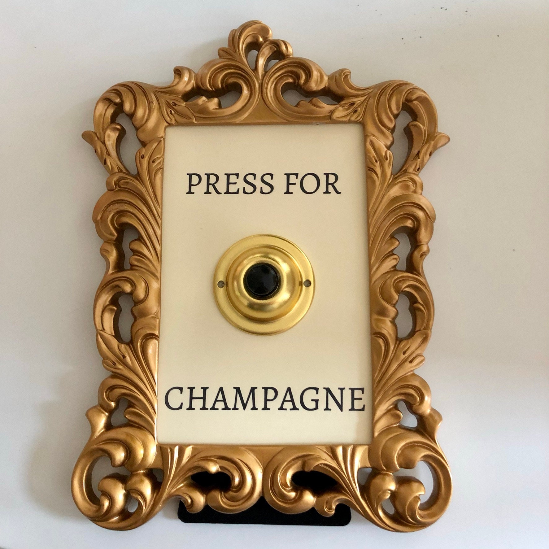 Press for Champagne Bell Sign Decor - Etsy