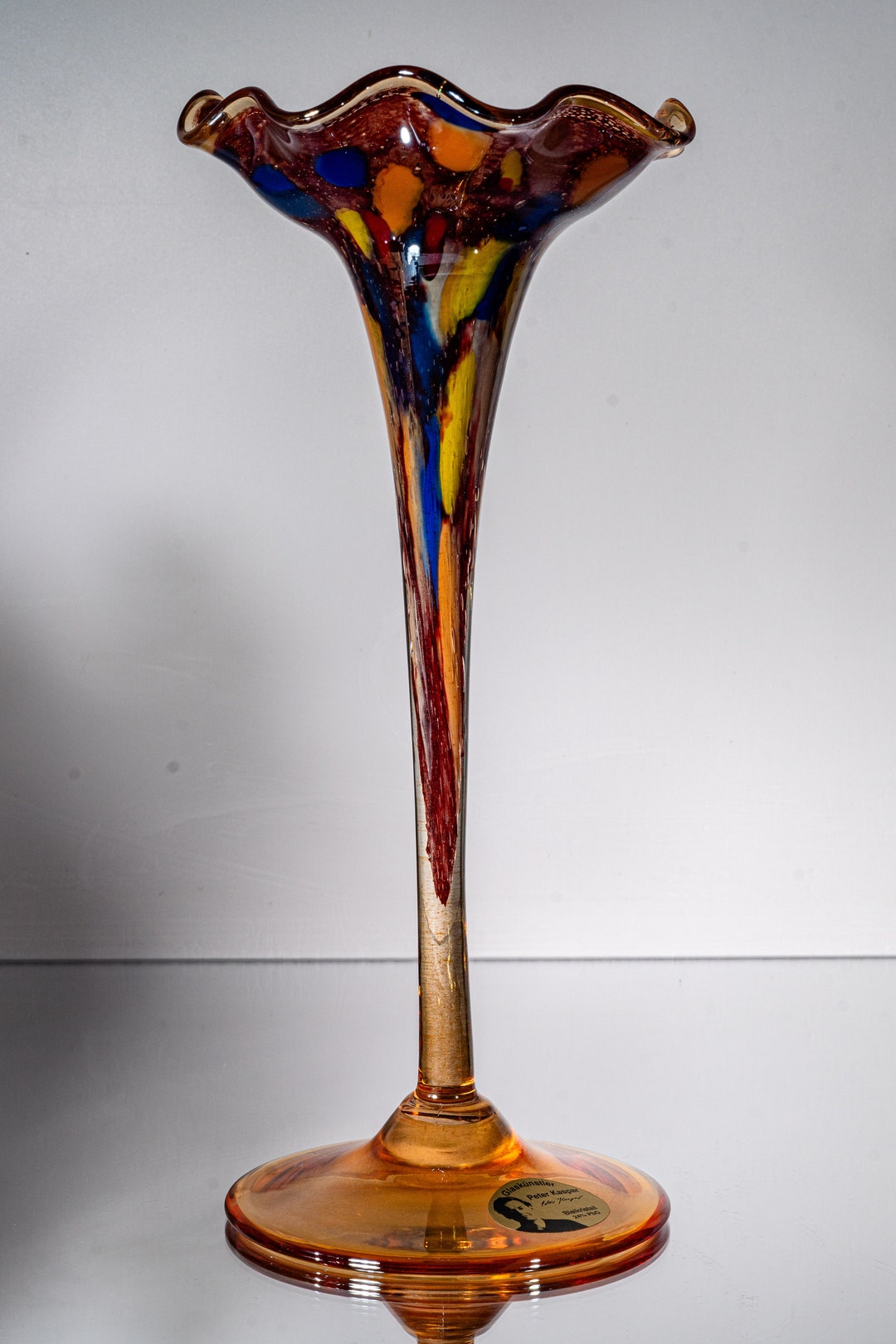 Peter Kaspar Artist Vase Height 24.5 Cm Germany 1980-1990 - Etsy