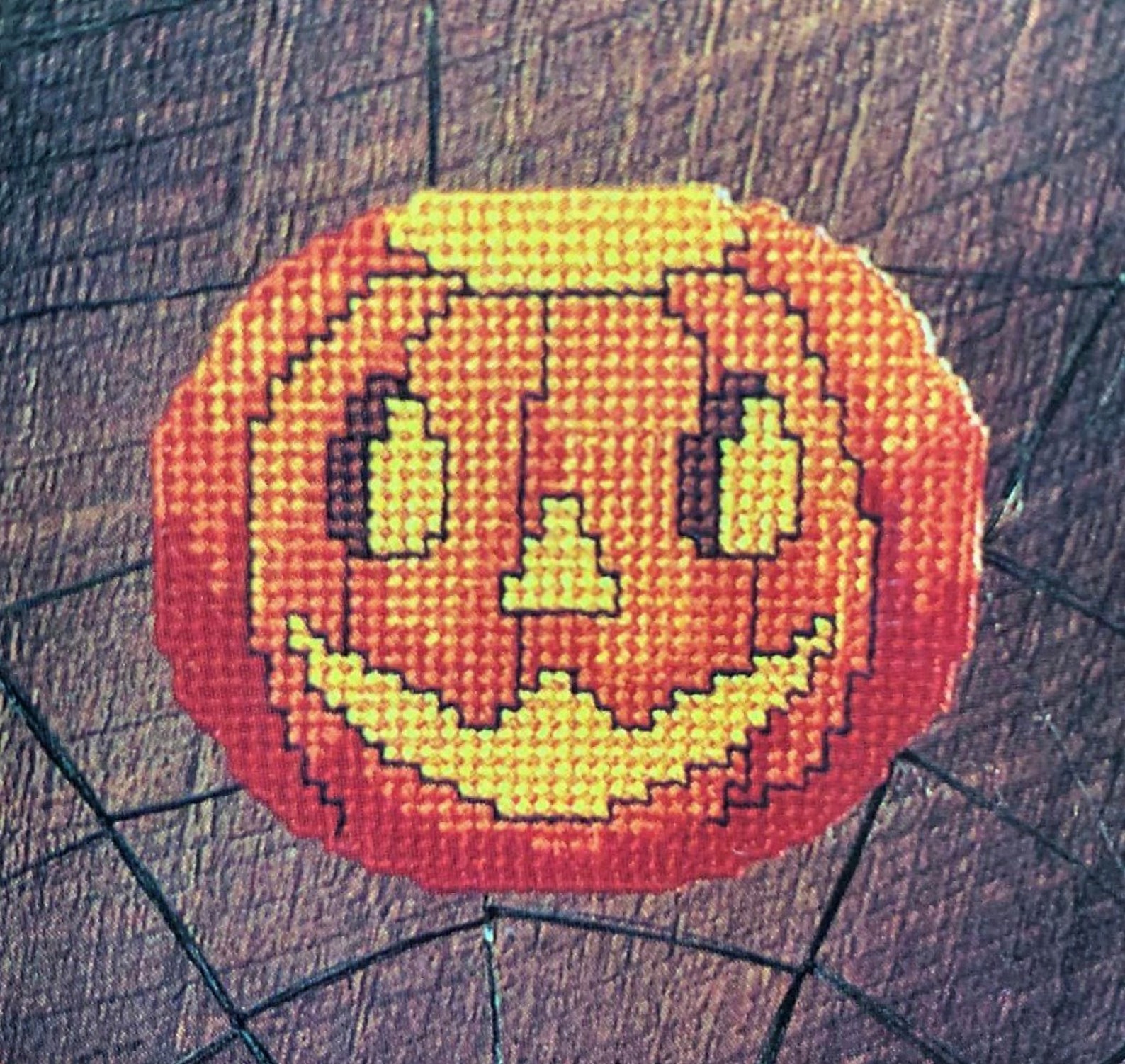 Vintage Plastic Canvas Pumpkin Pattern, PDF Download, Instant Access, Halloween, Coasters ...