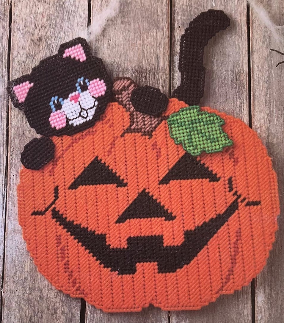 Vintage Plastic Canvas Pumpkin Wall Hanging Decoration Pattern, PDF Download, Instant Access ...