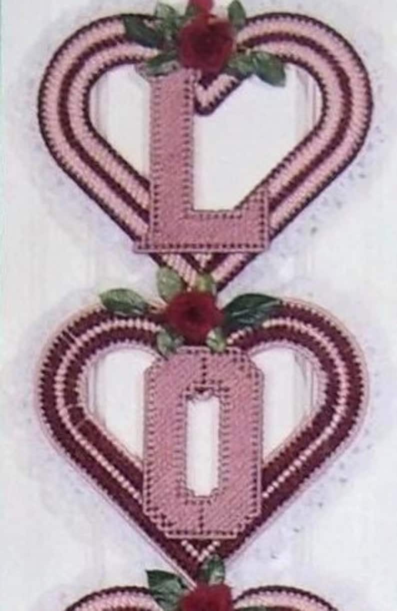 Vintage Plastic Canvas Valentine's Day Love Door Decoration Pattern ...