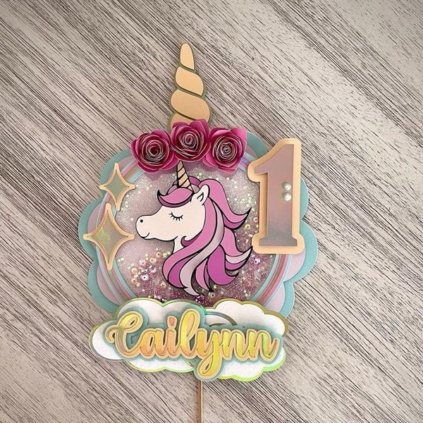 Unicorn Cake Topper - Etsy