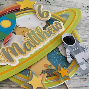 Galaxy Birthday Cake Topper | 3D Shaker SVG (digital File) - Etsy