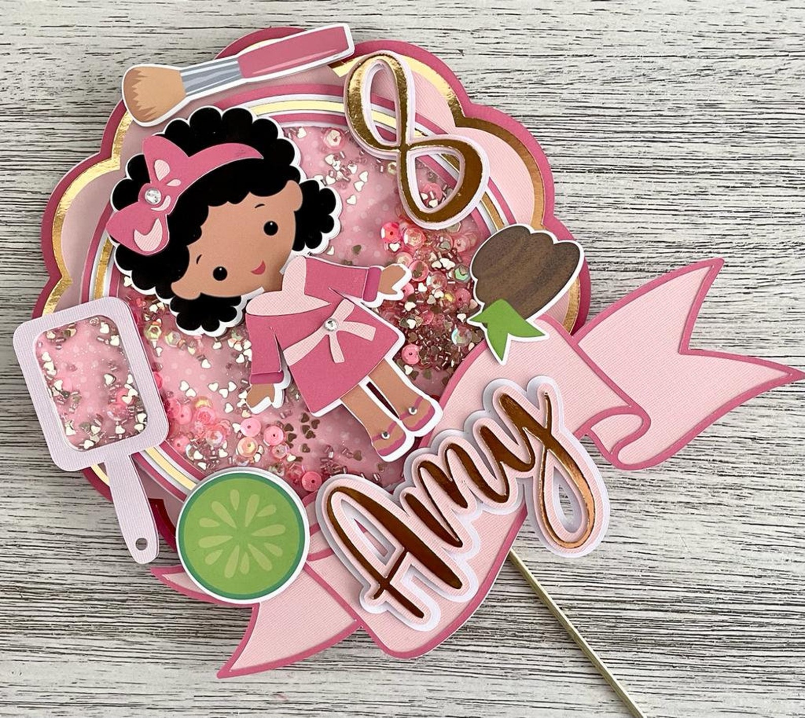 Spa (salon) Party Cake Topper With Shaker. Digital SVG Cutting File. - Etsy