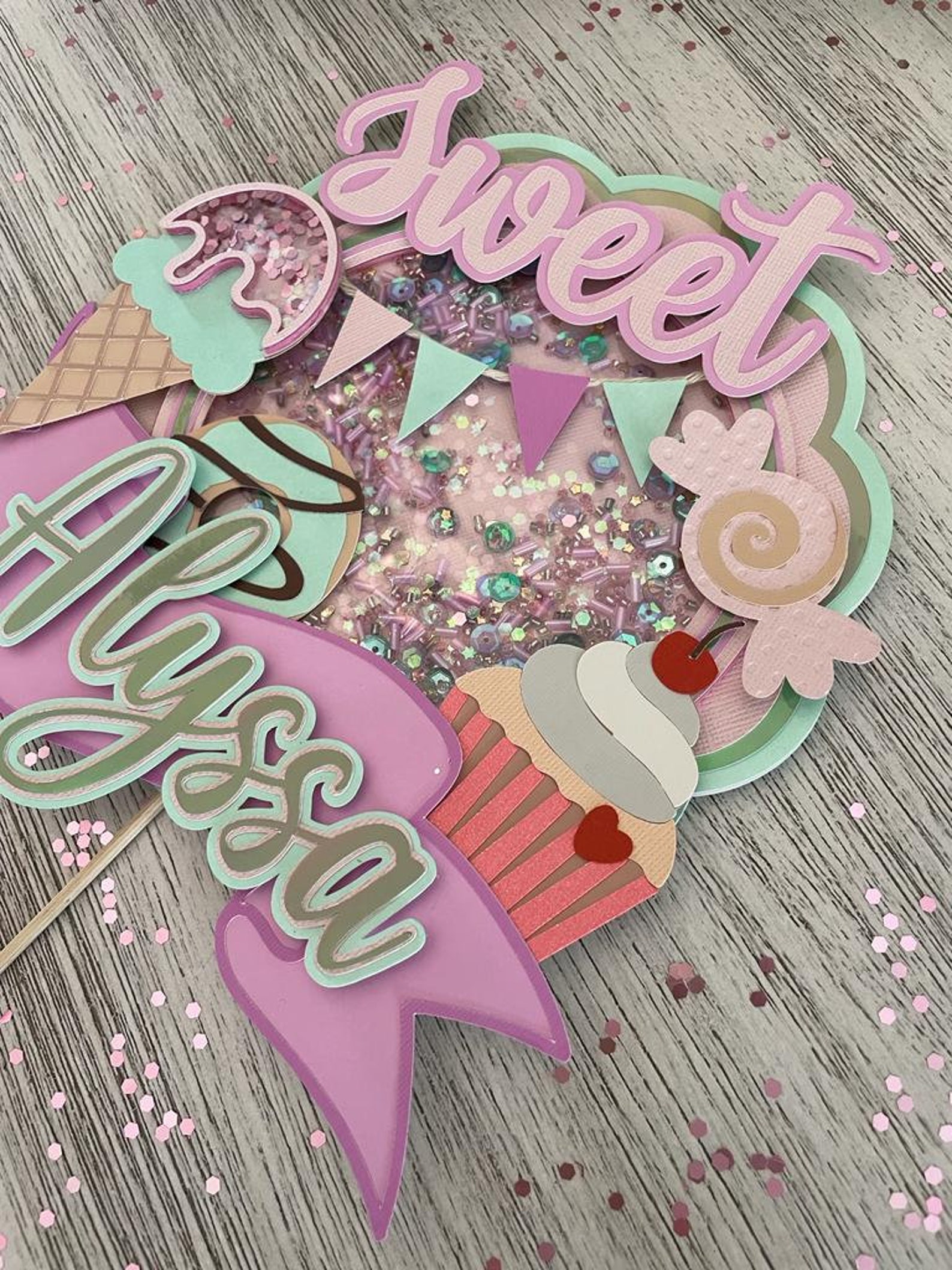 Candyland Cake Topper Sweet Cake Topper 3D Cake Topper - Etsy