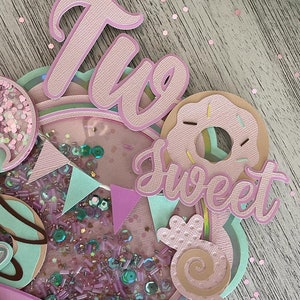 Candy Birthday | Two Sweet | 3D Cake Topper With Shaker | DIGITAL SVG ...