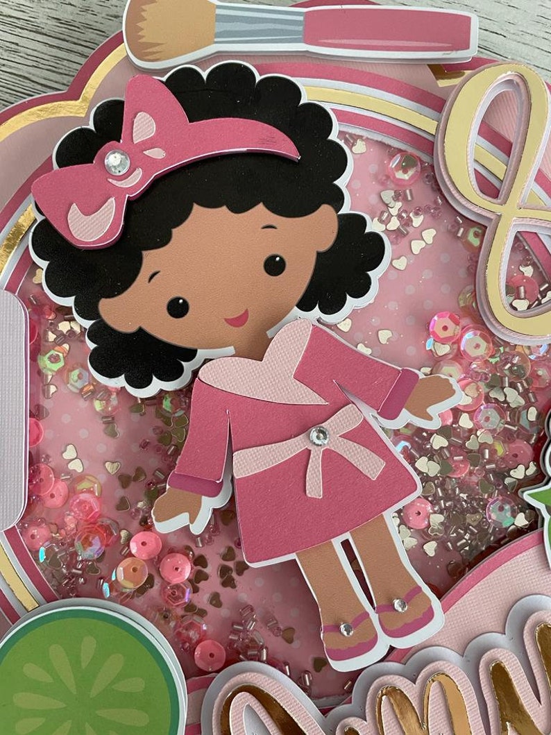 Spa (salon) Party Cake Topper With Shaker. Digital SVG Cutting File. - Etsy