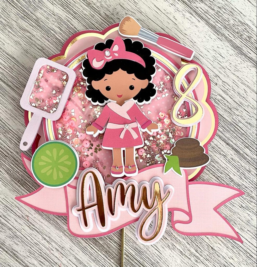 Spa (salon) Party Cake Topper With Shaker. Digital SVG Cutting File. - Etsy