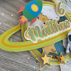 Galaxy Birthday Cake Topper | 3D Shaker SVG (digital File) - Etsy