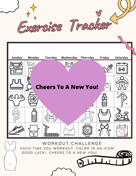 Coloring Workout Challenge | Etsy