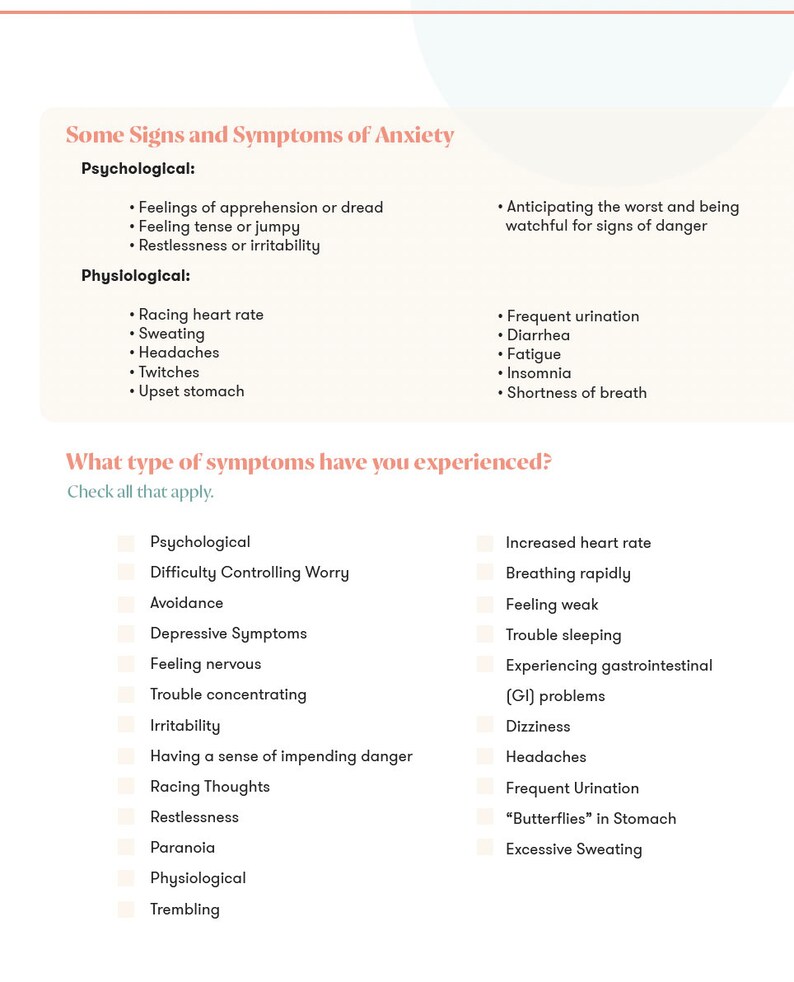 Anxiety Workbook, Self Help Pages, Mental Health Worksheets, Stress ...