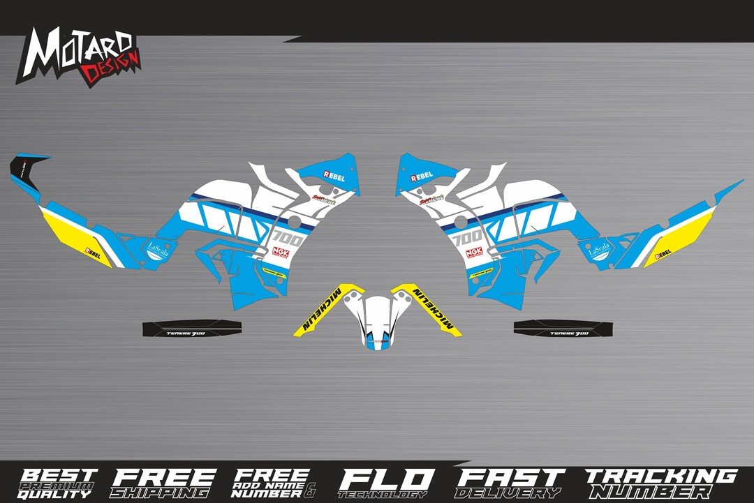 Yamaha Tenere 700 World Raid Graphics Kit Decals Stickers Dekor Decor ...