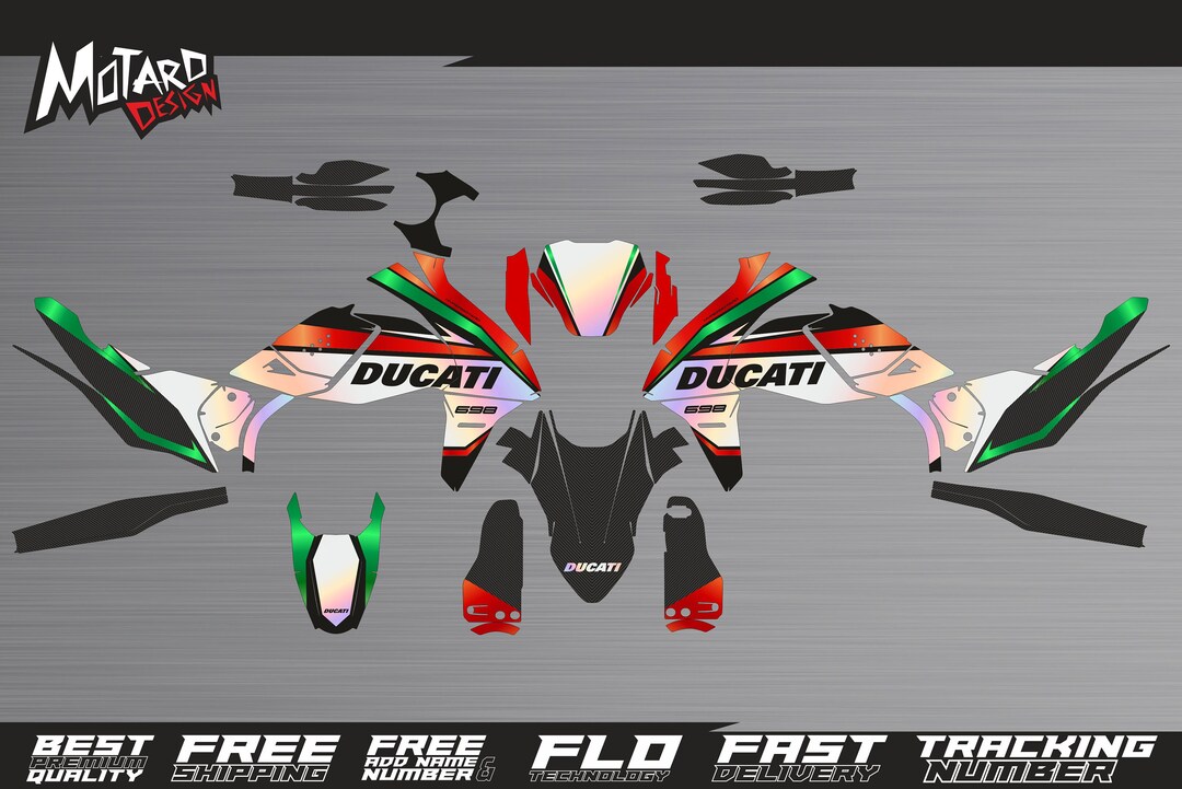 FULL CHROME Graphics Kit for Ducati Hypermotard 698 Mono by Motard ...