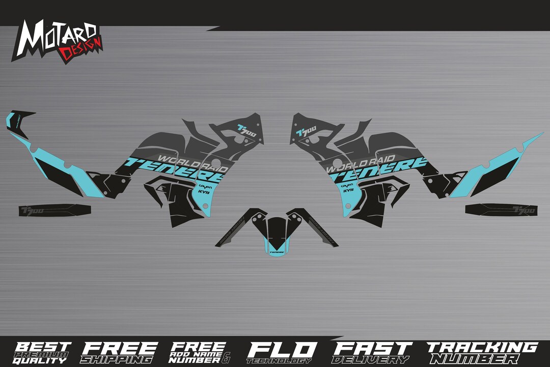 Yamaha Tenere 700 World Raid Graphics Kit Decals Stickers Dekor Decor ...