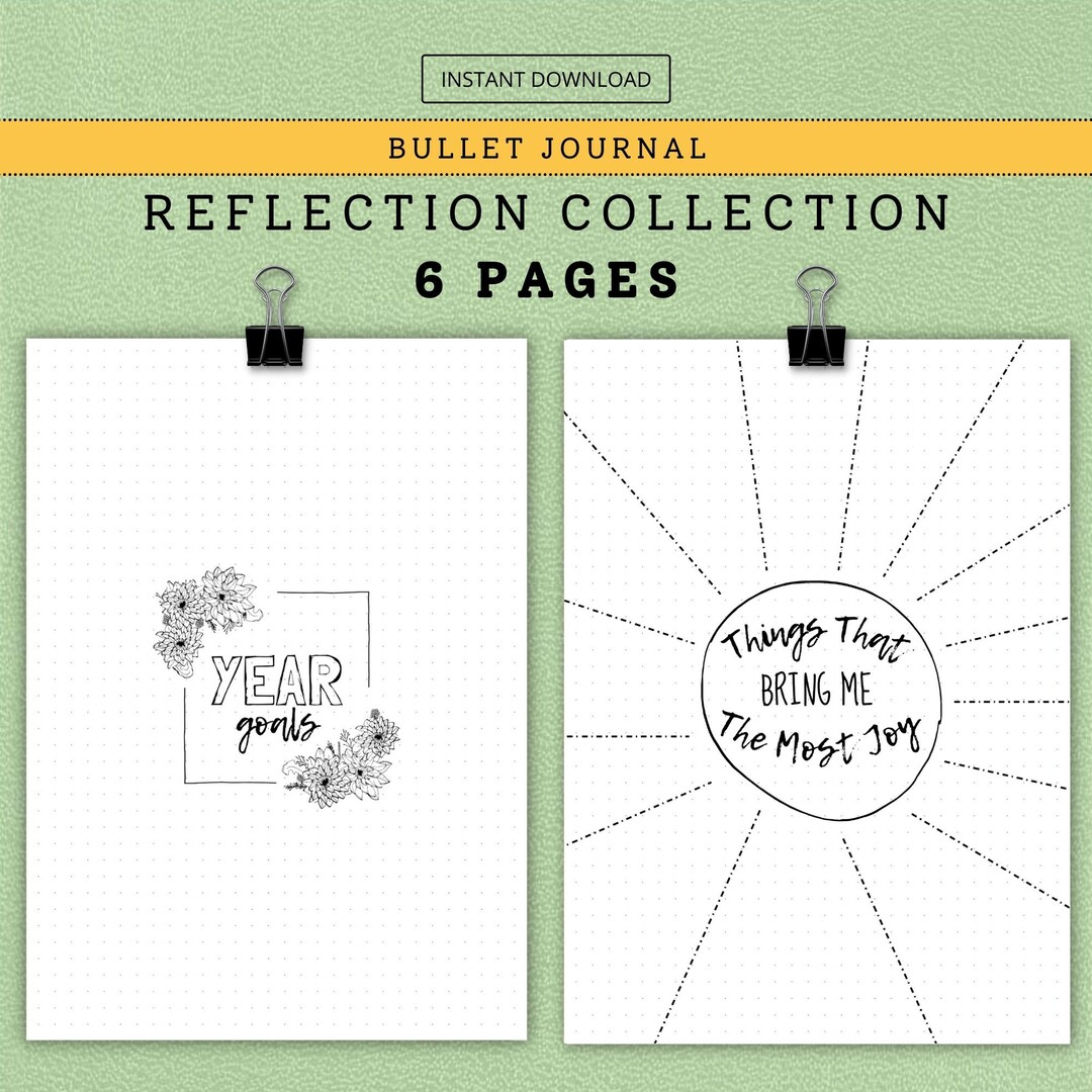 REFLECTION COLLECTION for Bullet Journal Kit, 2021, Bujo Starter Kit ...