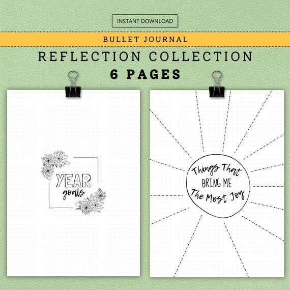 REFLECTION COLLECTION for Bullet Journal Kit 2021 Bujo - Etsy