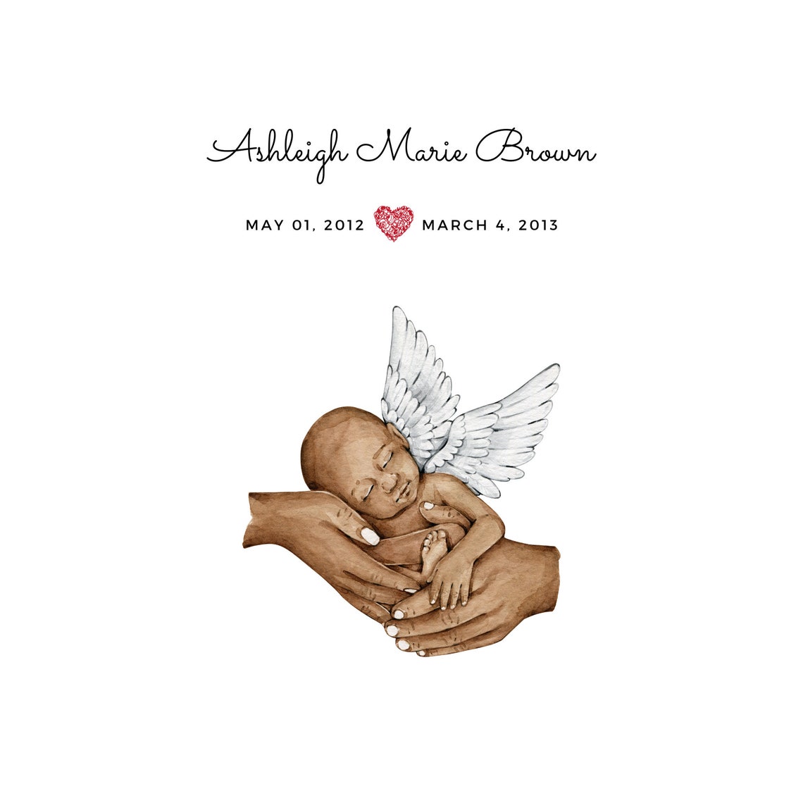 In Loving Memory and Sympathy Personalized Angel Baby High Quality ...