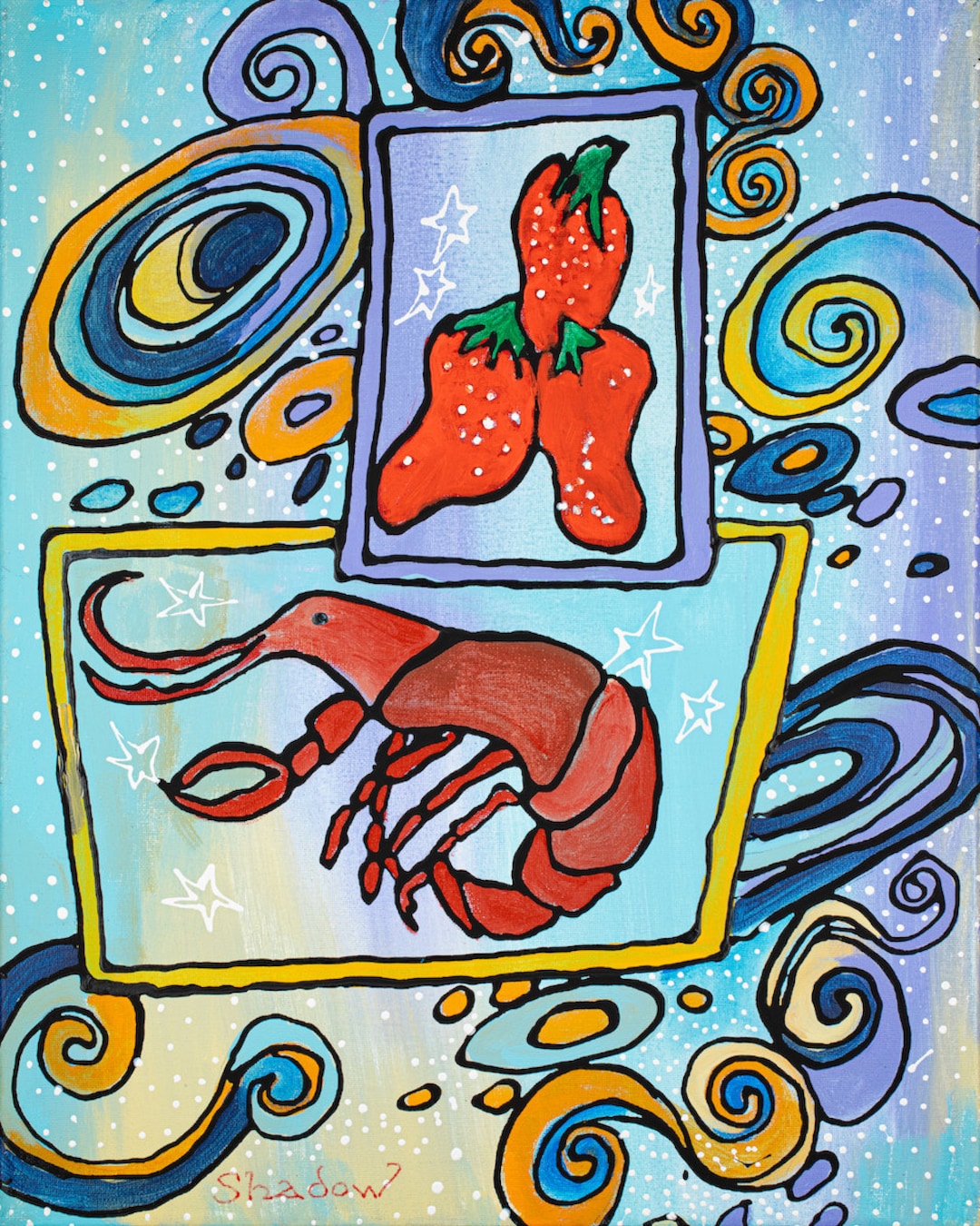 Original Art, Abstract Art, Fork Art, Acrylic/water Media, Original ...