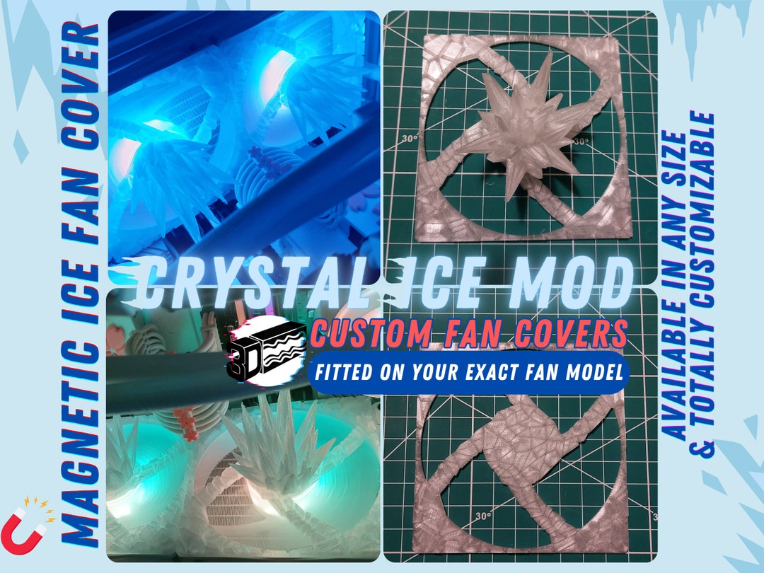Handmade Crystal Ice PC Fan Cover, Ice Mod for PC, 120mm and 140mm Fan ...