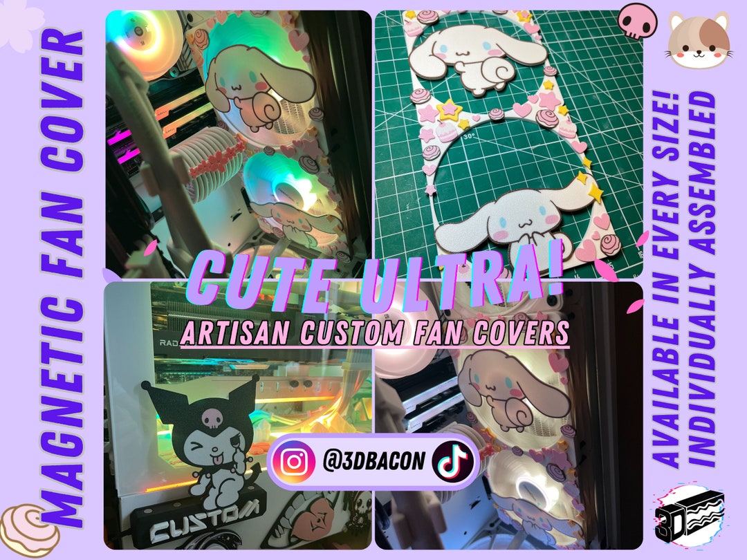 Julie's Set Artisan Cute Anime Fan Cover, Unique Magnetic Mod, Custom ...
