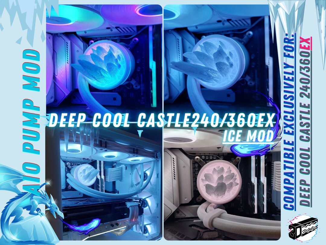 DEEP COOL CASTLE 360/280/240EX Liquid Cooler Mod - Add a Touch of Ice ...