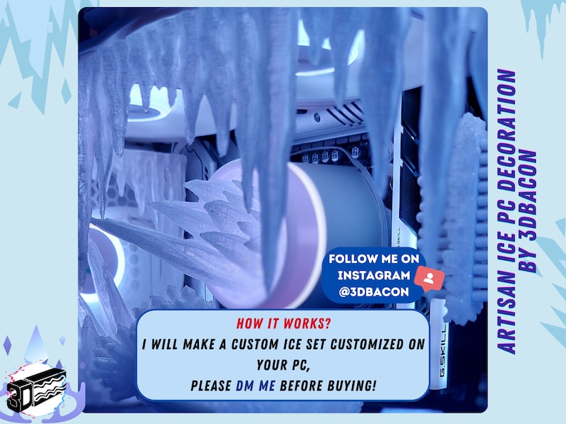 Custom ICE Pc Set Arctic Fury, Ice Themed Decoration for Your ...