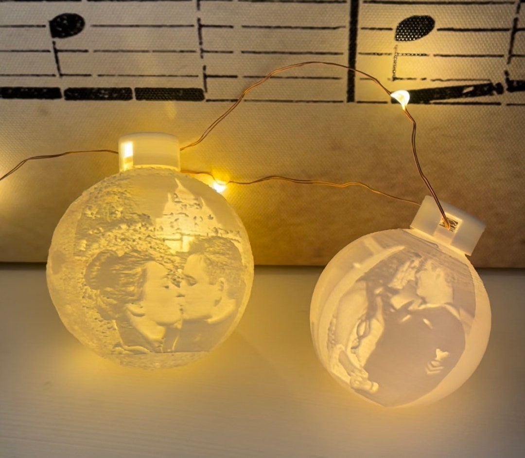 Custom Photo Christmas Tree Lithophane Ornament - Etsy