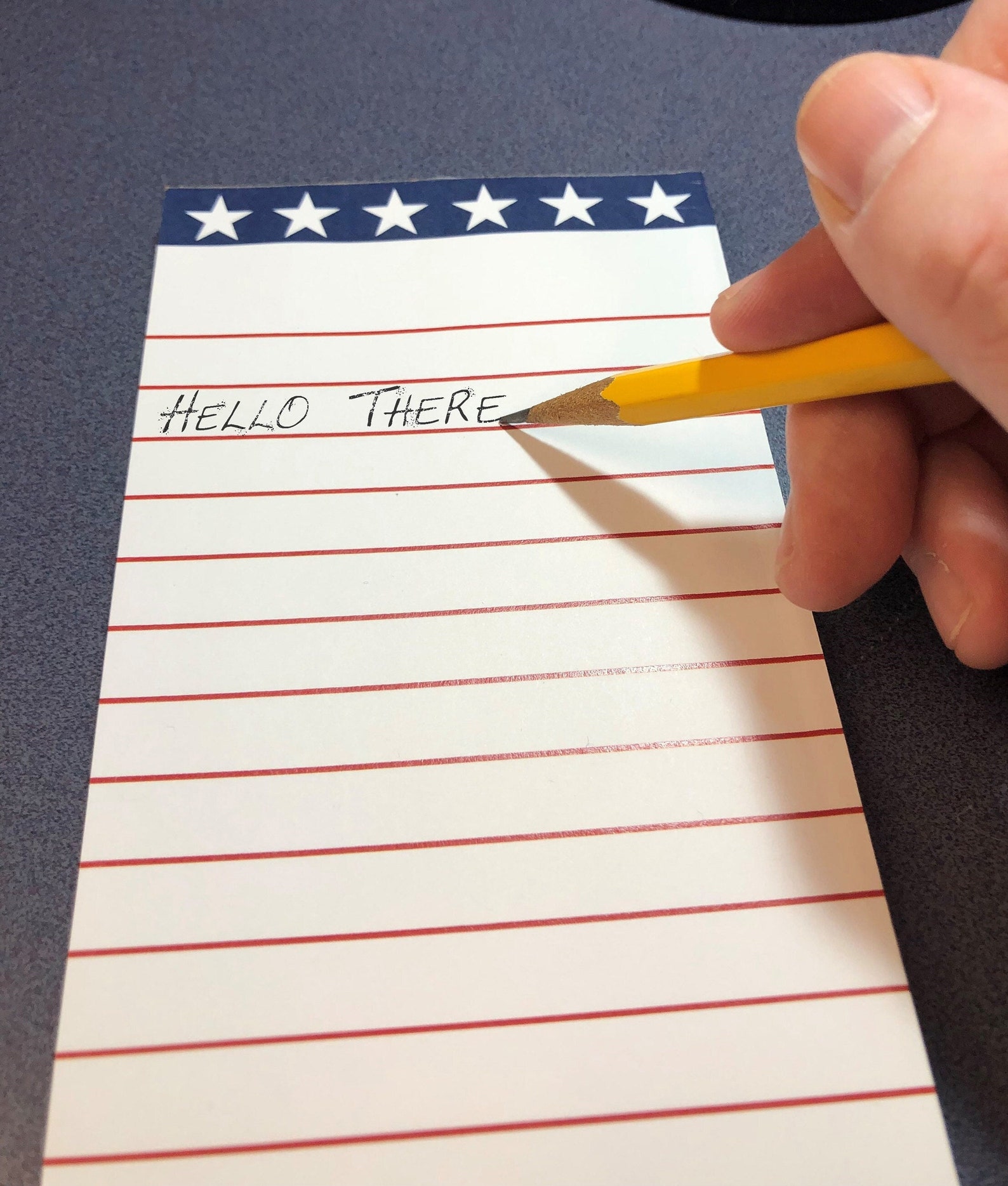 Stars and Stripes Lined Notepad - 3x8" List Pad - Etsy